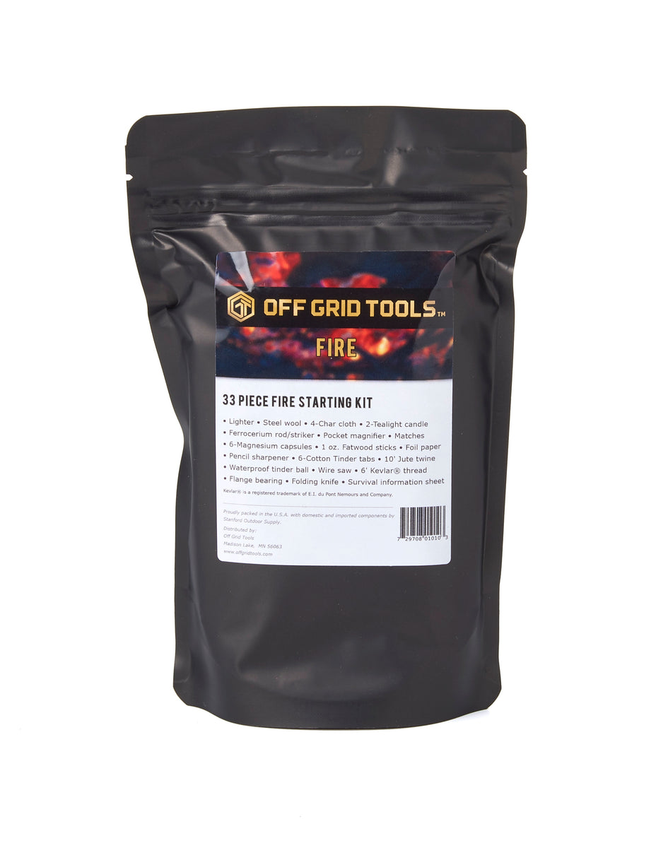 OGT Fire - 33 Piece Fire Starting Kit – Off Grid Tools